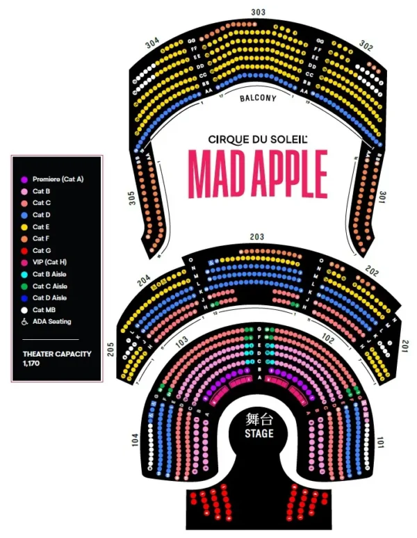 Cirque du Soleil Mad Apple Show Tickets - Las Vegas Discount Show ...