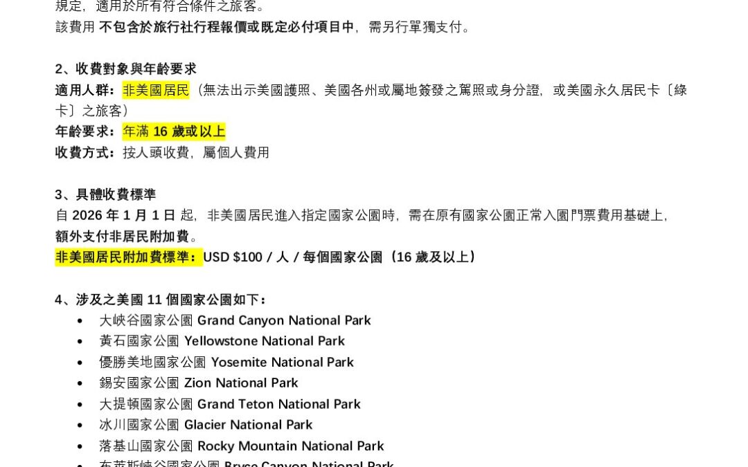 2026 National Park Fees - Non-US Residents | The Most Complete Las ...